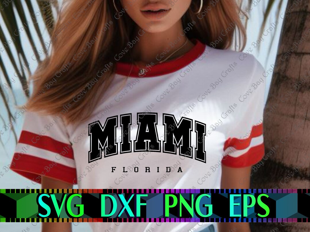 Miami SVG DXF EPS Png Download, Printable, Cuttable, Editable Vector ...