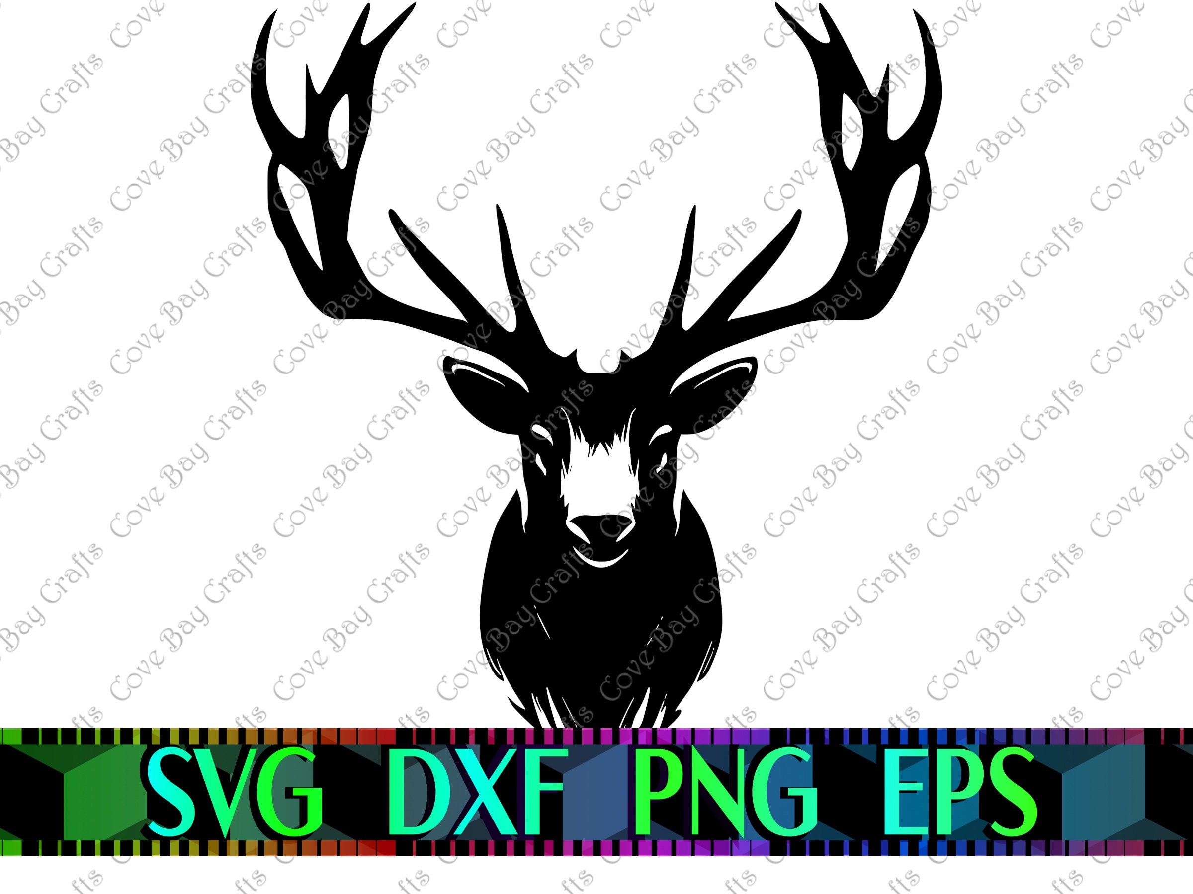Stag SVG DXF EPS Png Download, Printable, Cuttable, Editable Vector ...