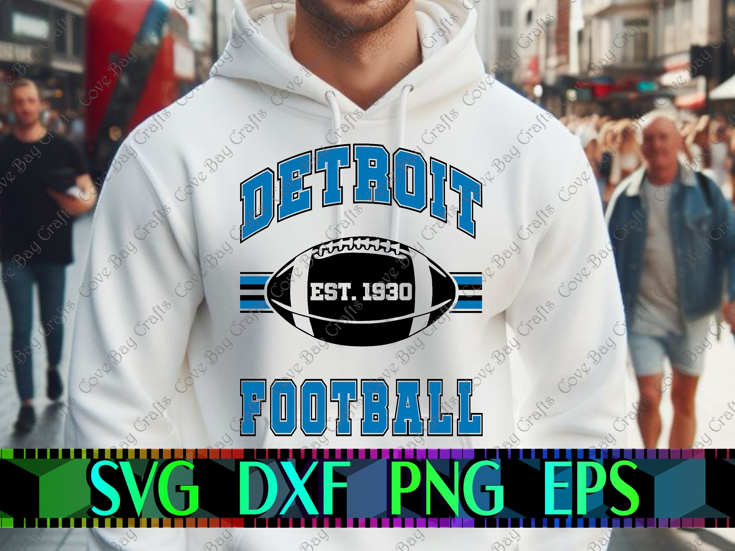 Detroit Football Design SVG DXF EPS Png Download, Printable, Editable ...