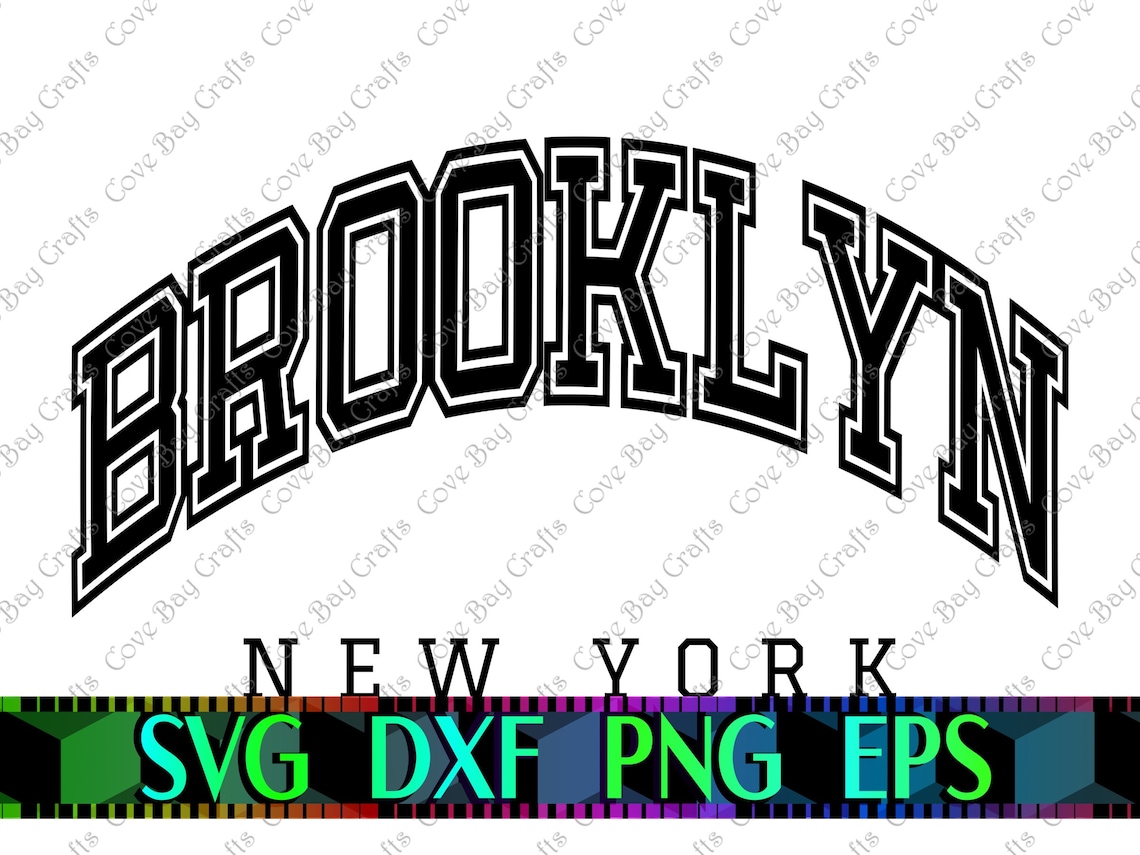 Brooklyn SVG DXF EPS Png Download, Printable, Cuttable, Editable Vector ...