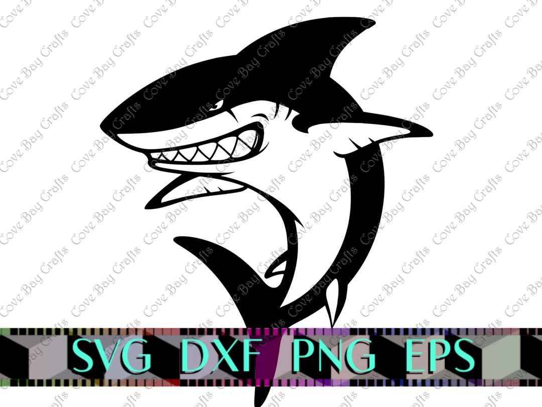 Shark SVG DXF EPS Png Download Printable Editable Vector - Etsy