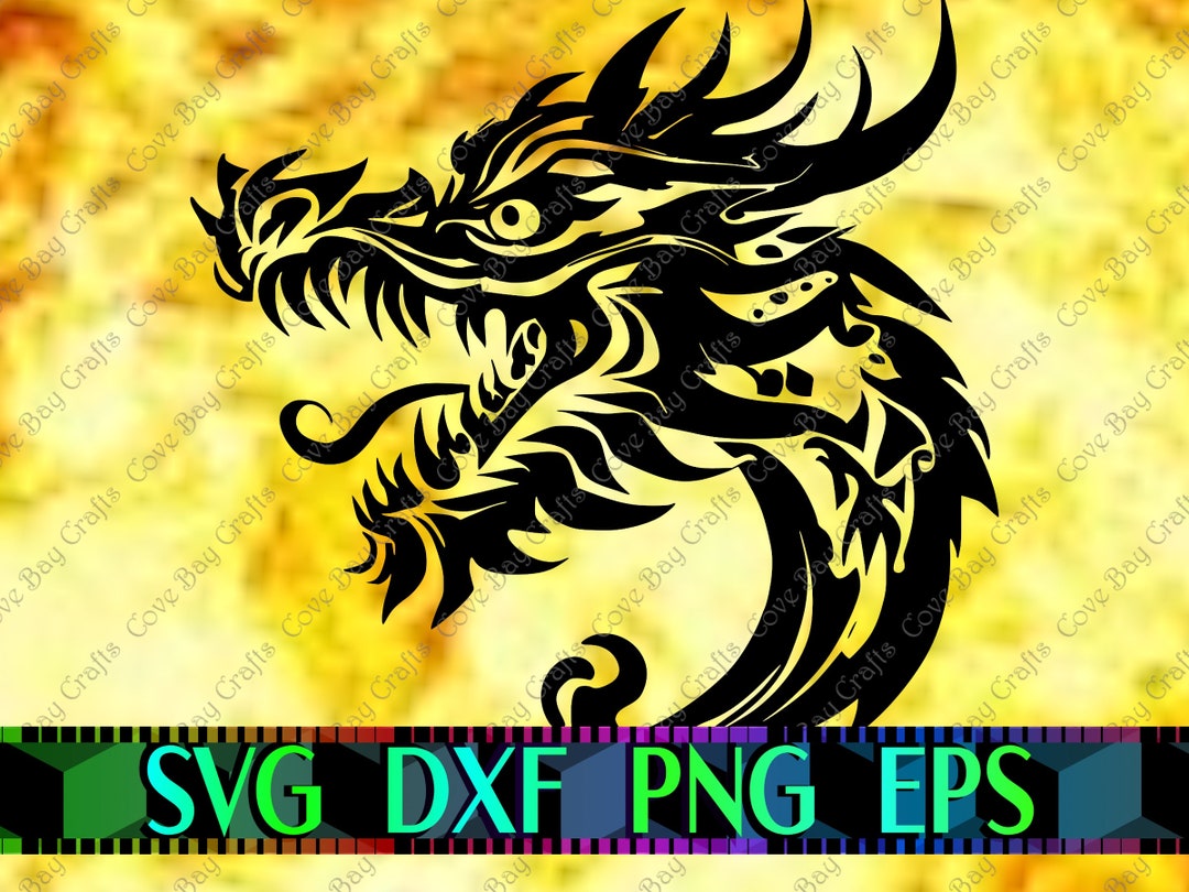 Dragon SVG DXF EPS Png Download, Printable, Editable Vector, Ready for ...
