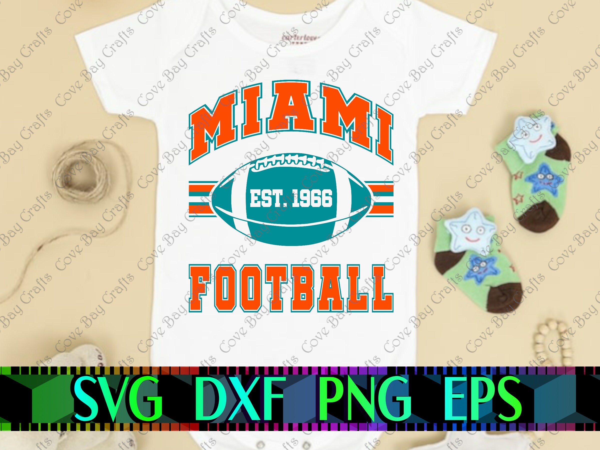 Miami Football Design SVG DXF EPS Png Download, Printable, Editable ...
