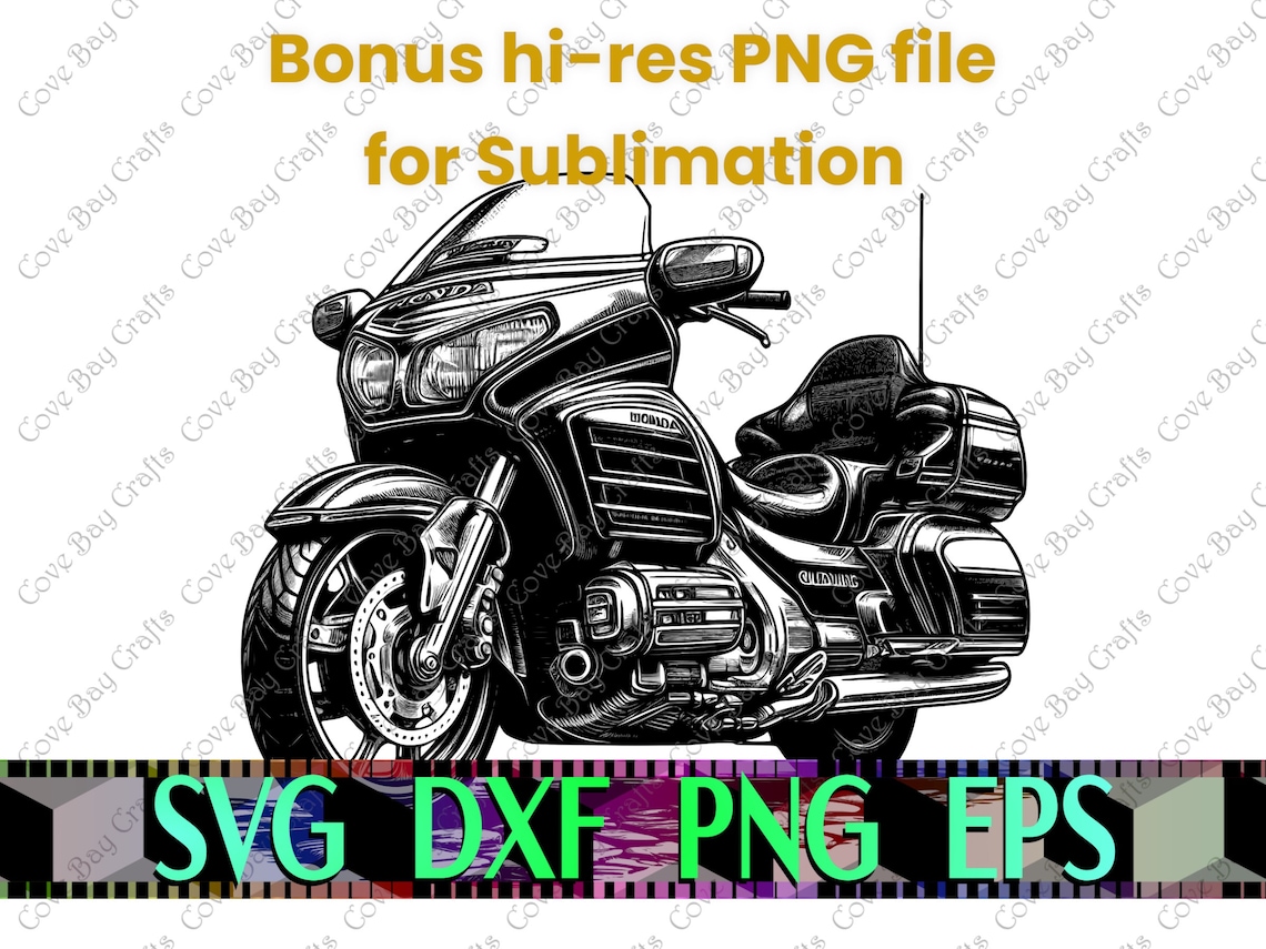 Goldwing SVG DXF EPS Png Download, Printable, Editable Vector, Ready for Laser Cut or ...