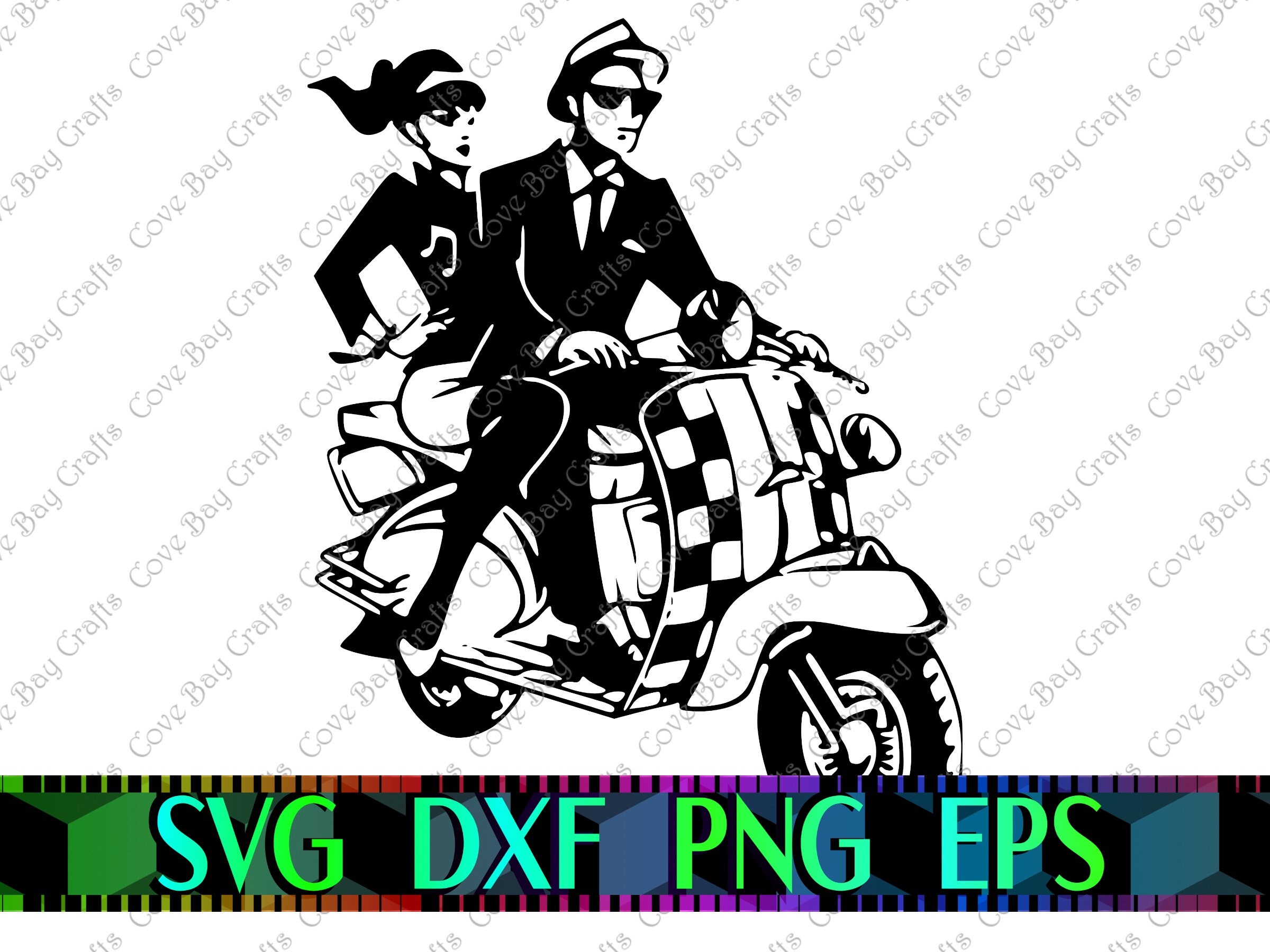Scooter SVG DXF EPS Png Download, Printable, Editable Vector, Ready for ...