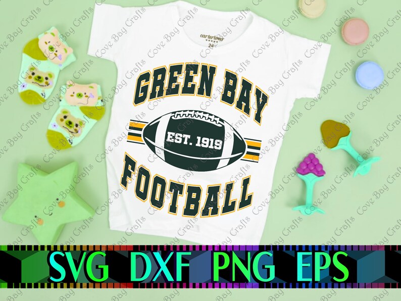 Green Bay Football Design SVG DXF EPS Png Download, Printable, Editable ...
