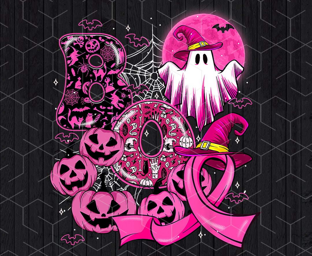 In October We Wear Pink Boo Png Breast Cancer Awareness Png - Etsy