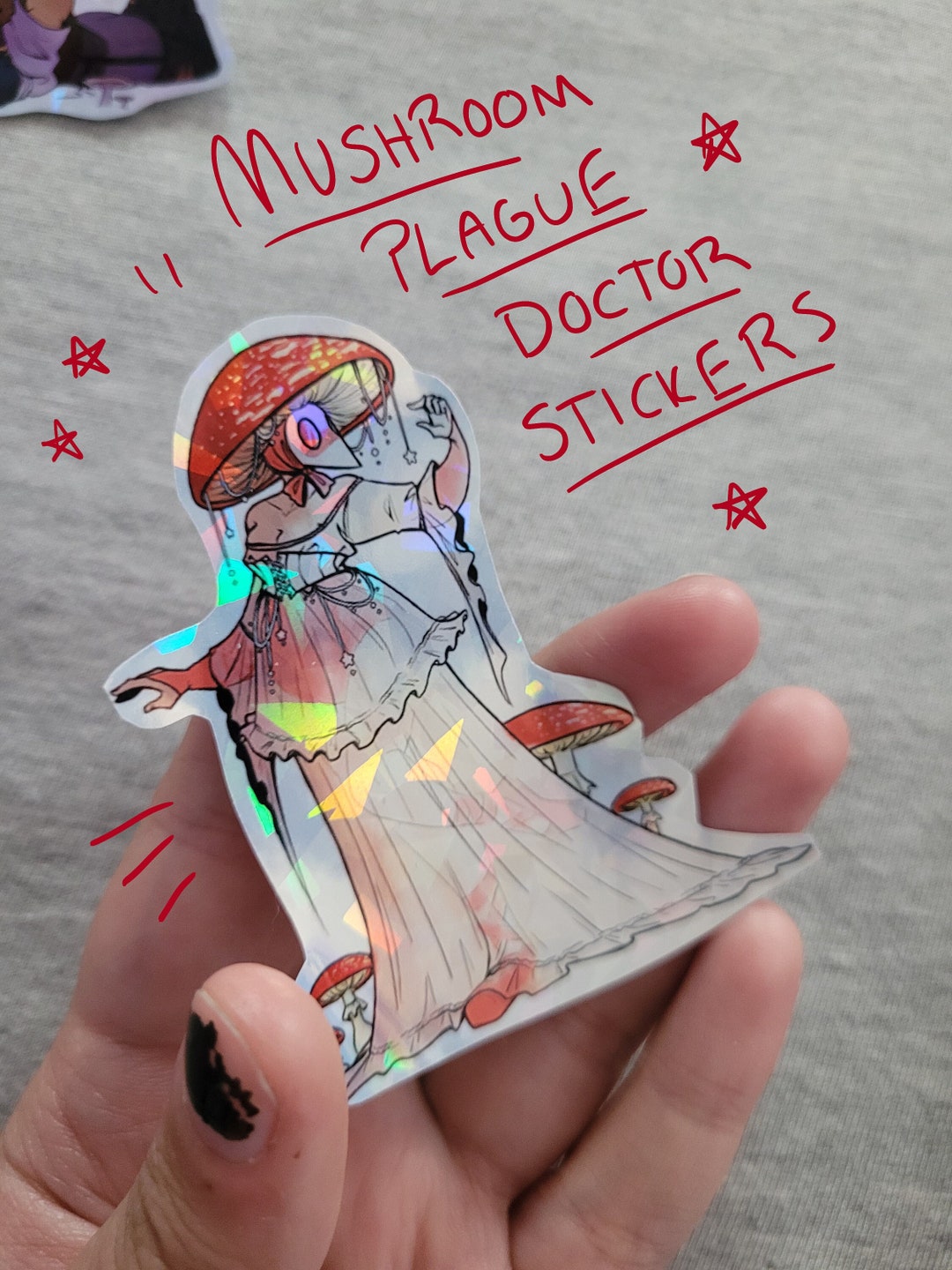 Mushroom Plague Doctor Stickers - Etsy