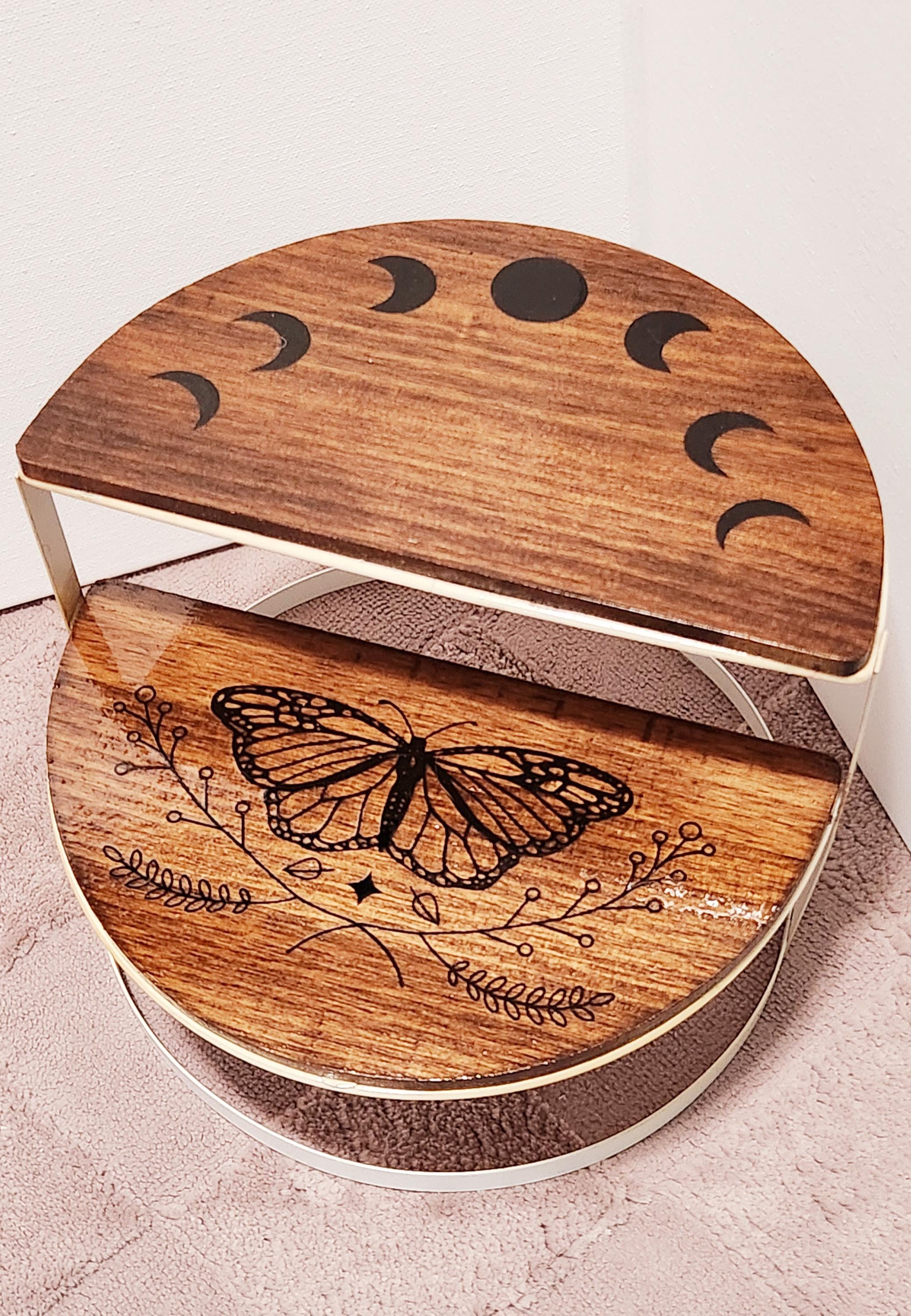 2 Tier Round Wooden Alter / Display Shelf - Etsy