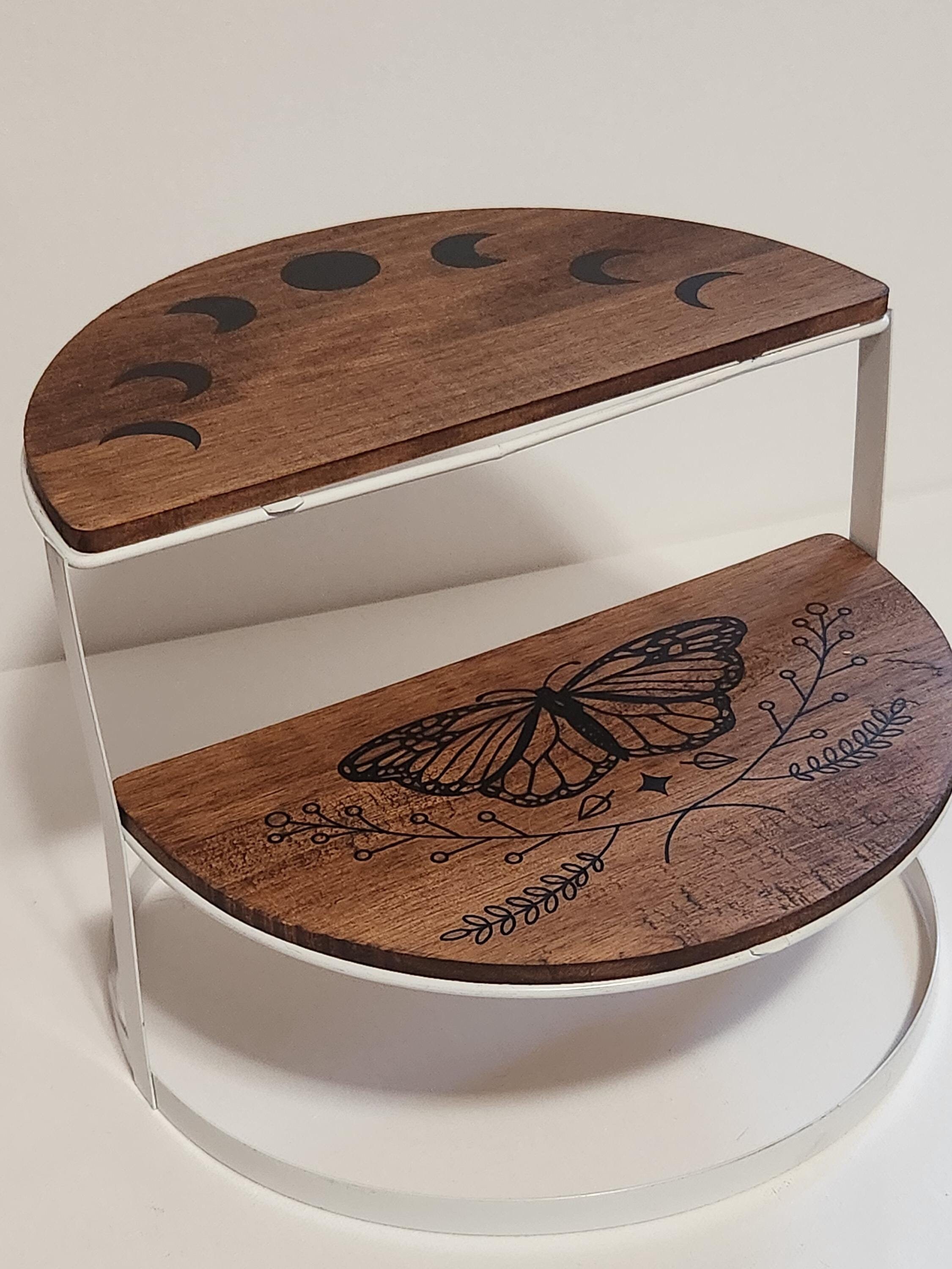 2 Tier Round Wooden Alter / Display Shelf - Etsy