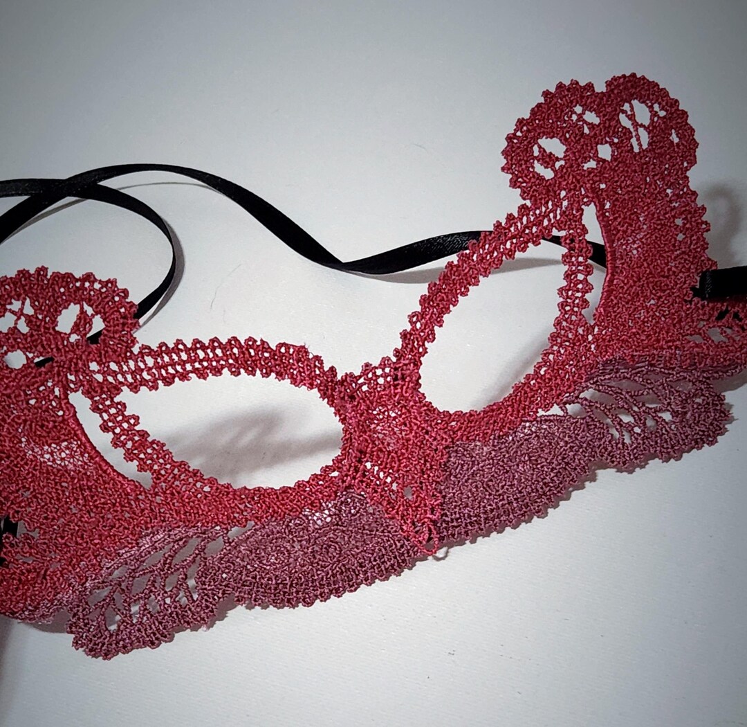 Pink Lace Masquerade Mask - Etsy