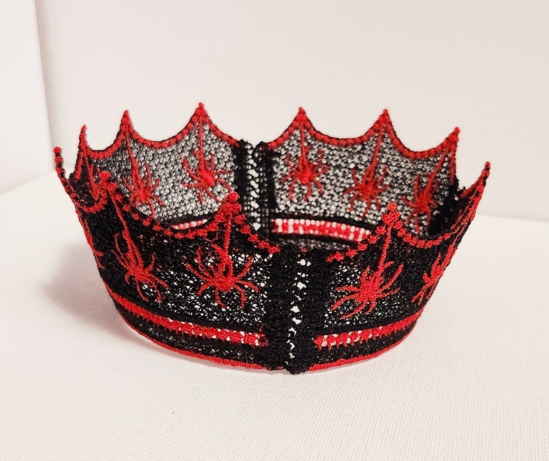 Black and Red Spider Queen Lace Crown - Etsy