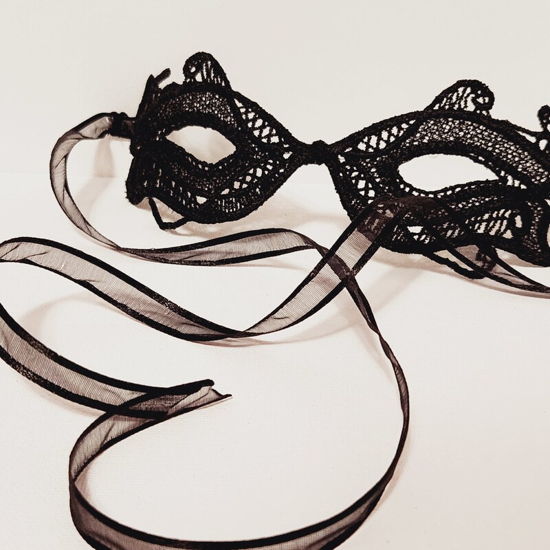 Black Lace Mask - Etsy