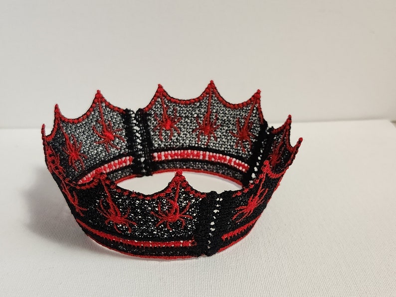 Black and Red Spider Queen Lace Crown - Etsy