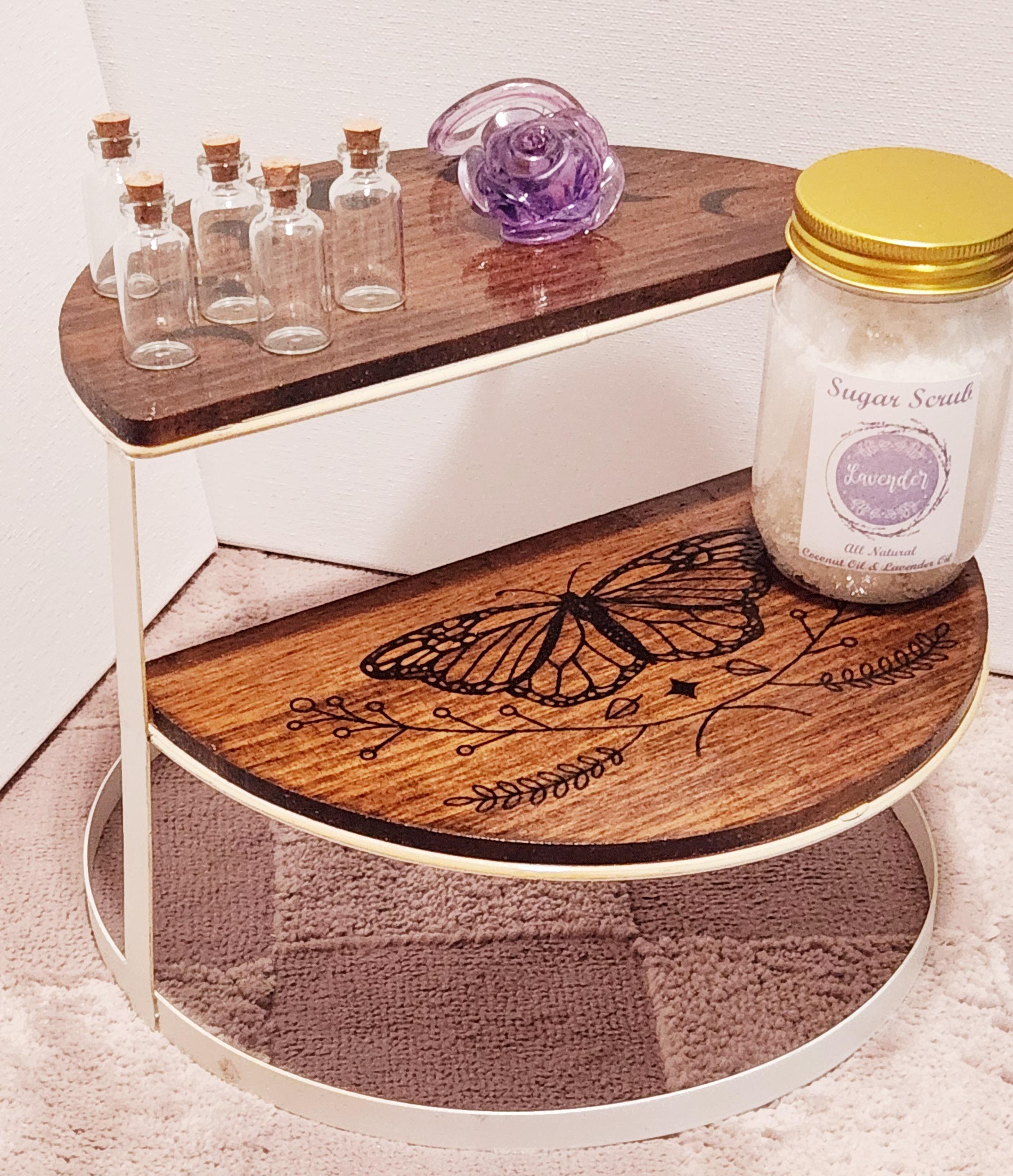 2 Tier Round Wooden Alter / Display Shelf - Etsy