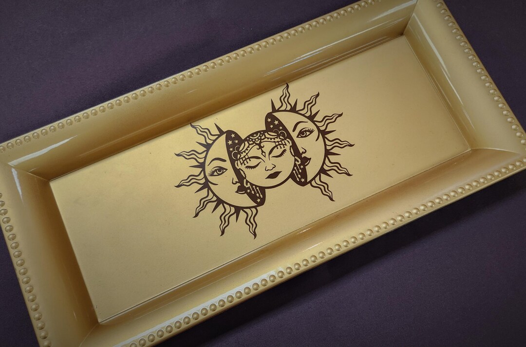 Sun and Moon Design Serving Tray - Etsy
