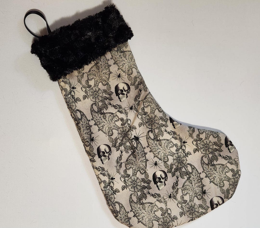 Spiders and Skulls Gothic Christmas Stockings - Etsy