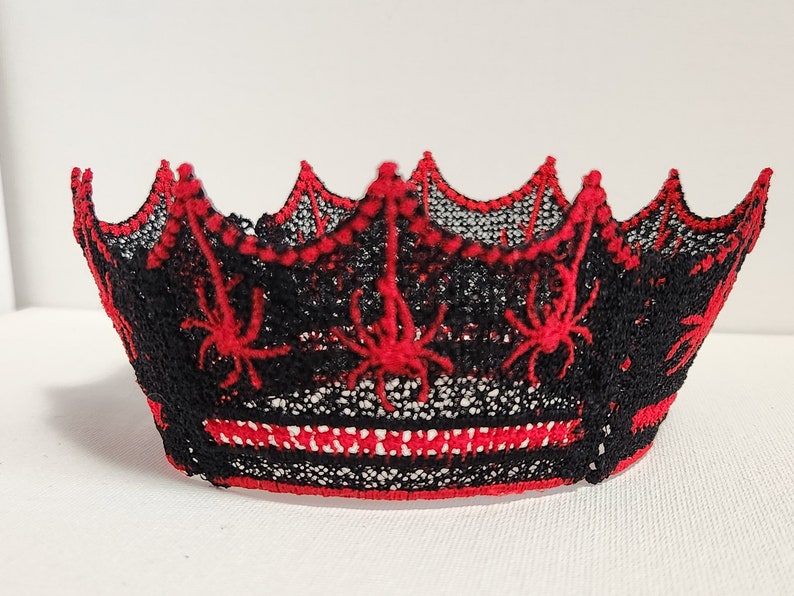 Black and Red Spider Queen Lace Crown - Etsy