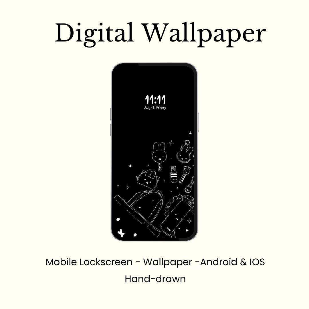 Miffy Bunny Phone Wallpaper: Minimalist Lock Screen (digital Download ...