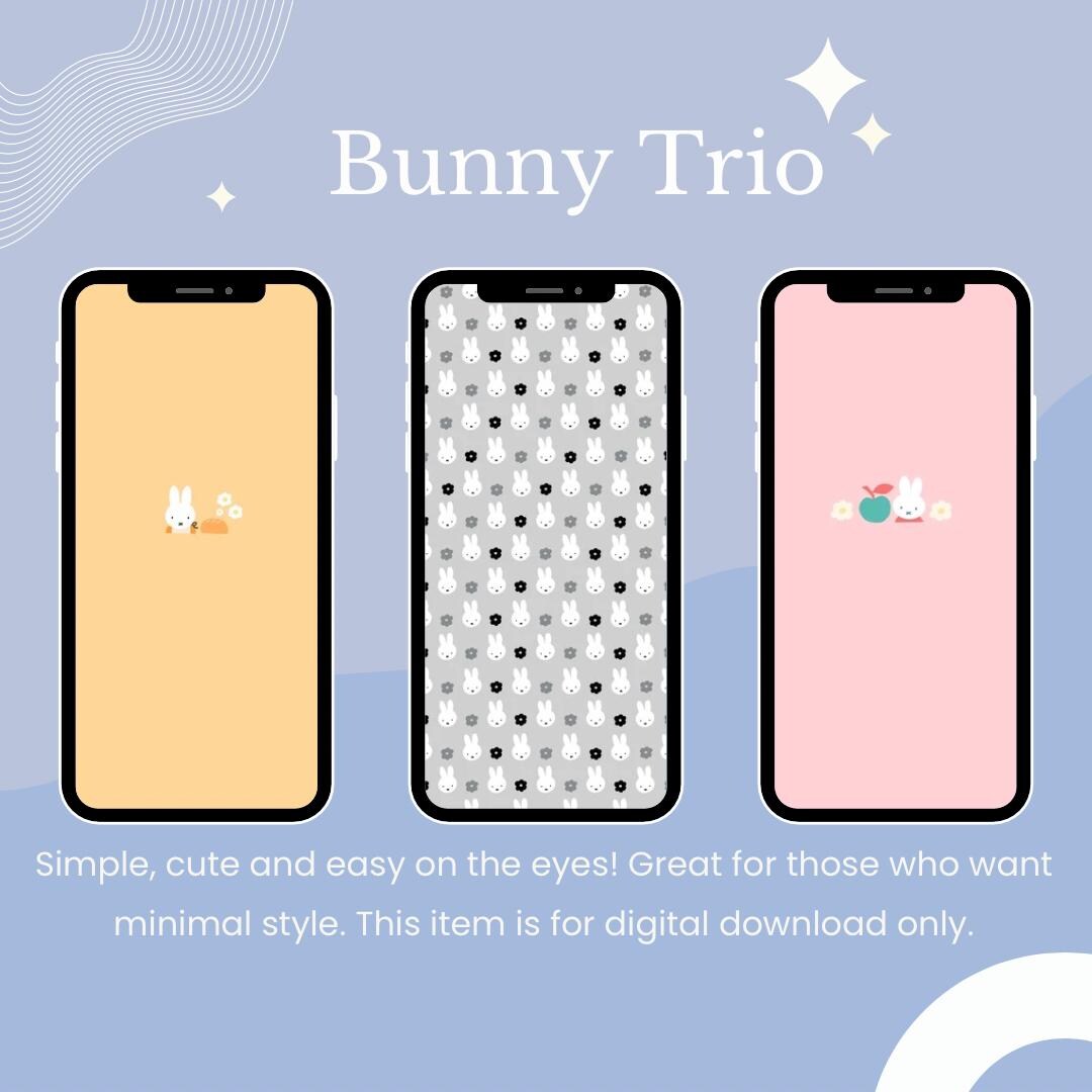 Miffy Inspired Bunny Wallpaper Background | Phone Lockscreen ...