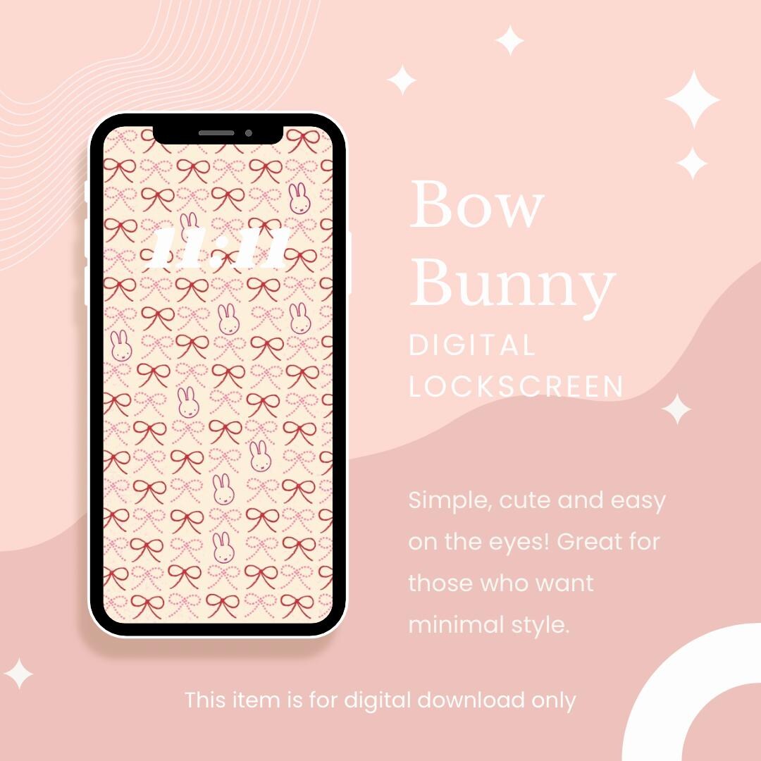 Miffy Bunny Wallpaper: Minimalist Phone Lockscreen (digital Download ...