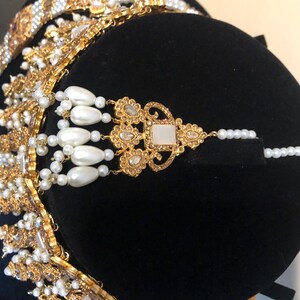 White and Gold Indian Pakistani Bridal Wedding Jewellery Set - Etsy
