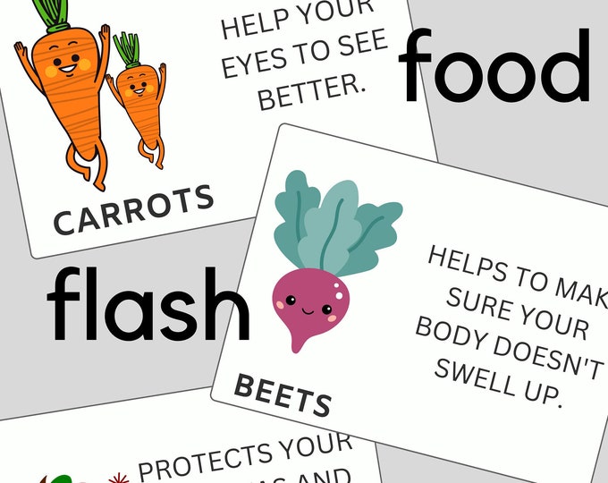 Food Groups Printable Picture-word Cards Set (48 Cards) | Food ...