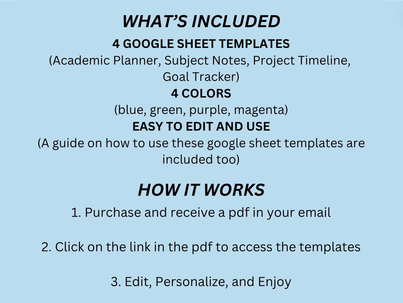 Academic Planner Google Sheets | Assignment Tracker | Note Template ...