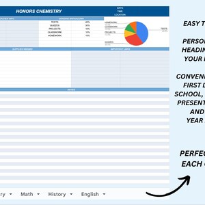 Academic Planner Google Sheets | Assignment Tracker | Note Template | Goal Tracker | Homework ...
