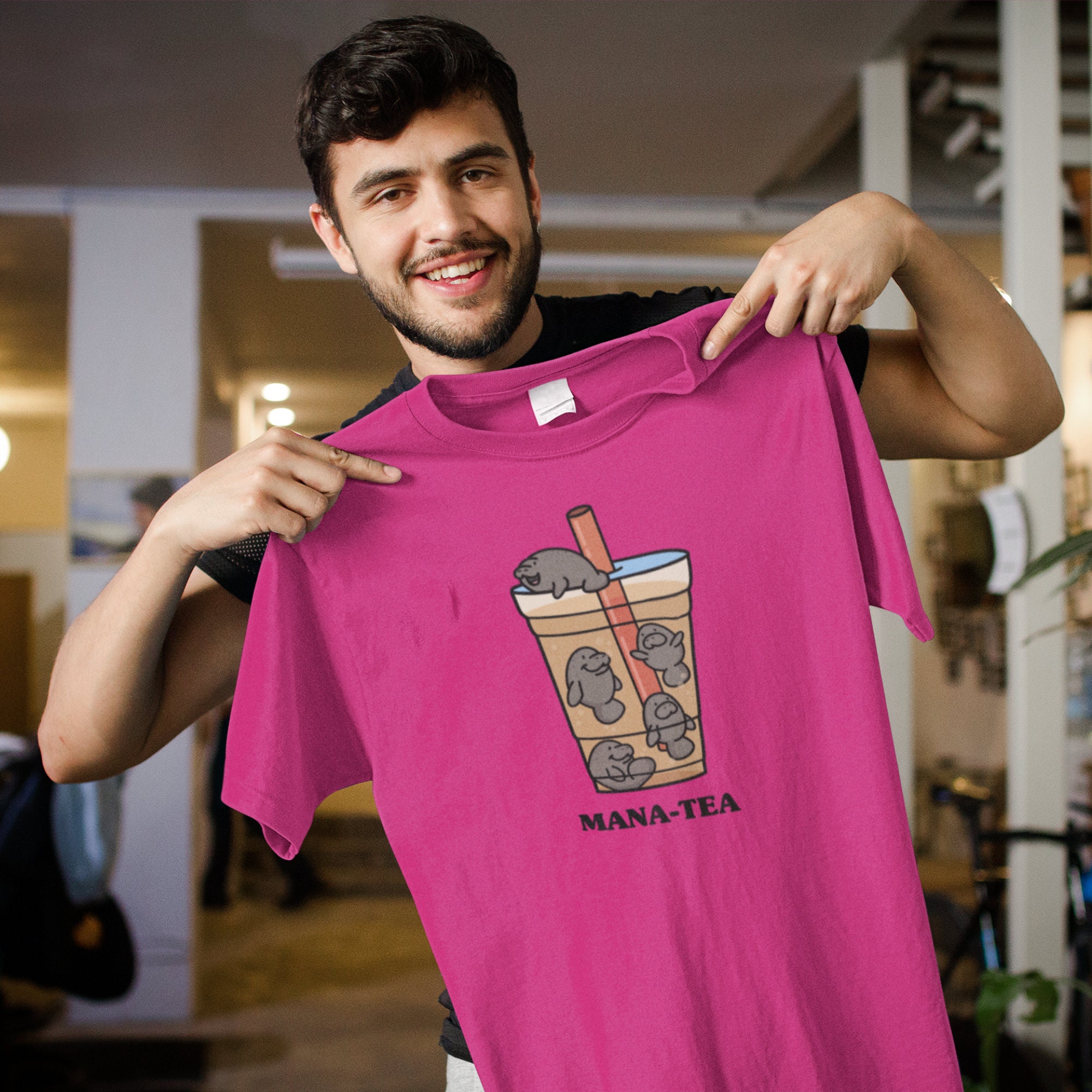 Mana-tea T-shirt: Funny Manatee Iced Tea Graphic Tee - Etsy