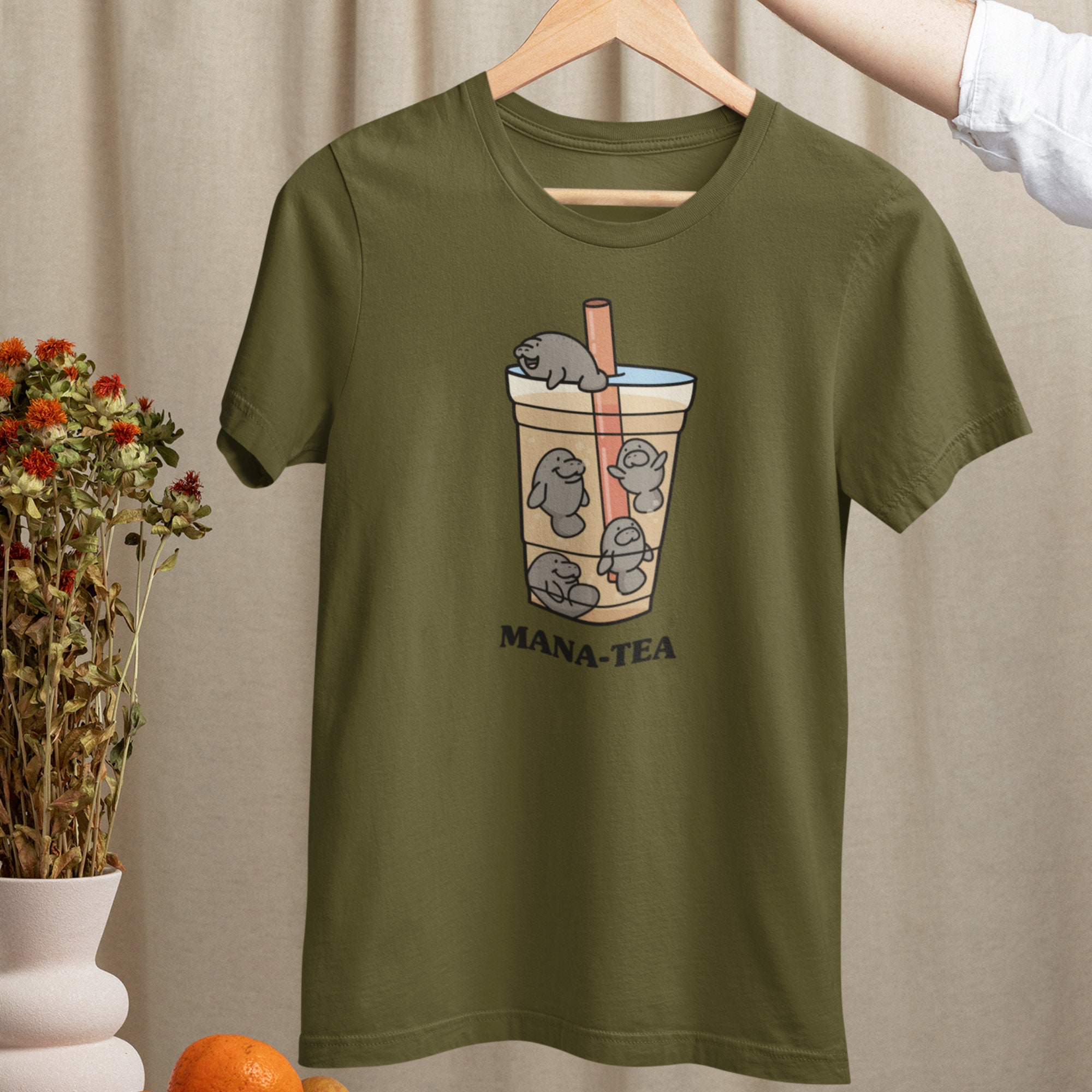 Mana-tea T-shirt: Funny Manatee Iced Tea Graphic Tee - Etsy