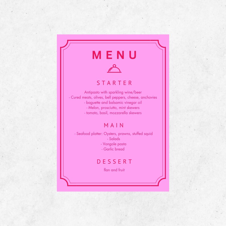 Editable Menus: Dinner, Bar Food and Dessert Menus | for Restaurants ...