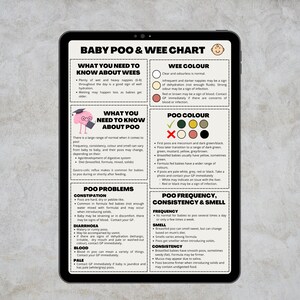 Baby Poo & Wee Guide Chart: Quick Reference for New Parents - Etsy ...