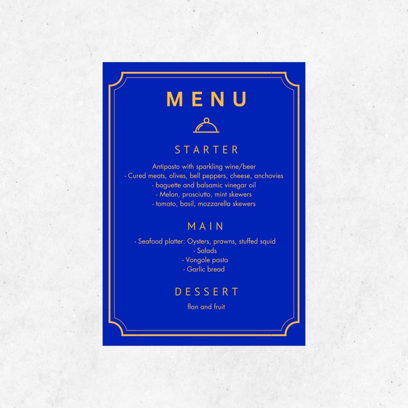 Editable Menus: Dinner, Bar Food and Dessert Menus for Restaurants ...