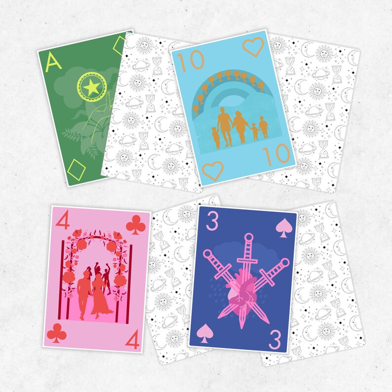 Printable Cartomancy Deck | Cartomancy Cards | Tarot Cards | Tarot ...