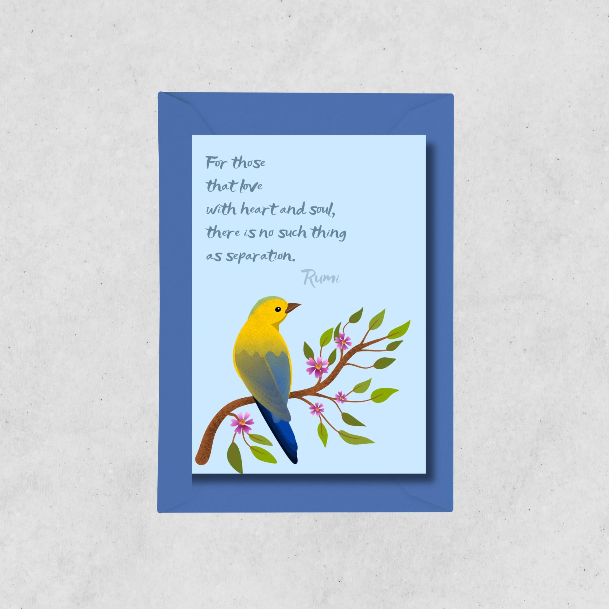 Printable Sympathy Card With Rumi Quote, Printable Condolence Card ...