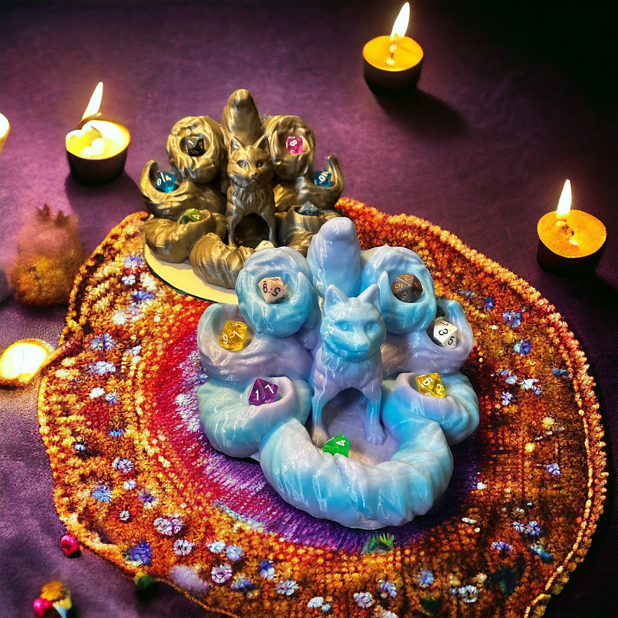 Kitsune Dice Tower 3D Printed Japanese Culture Item Holds Six Dice 5 ...