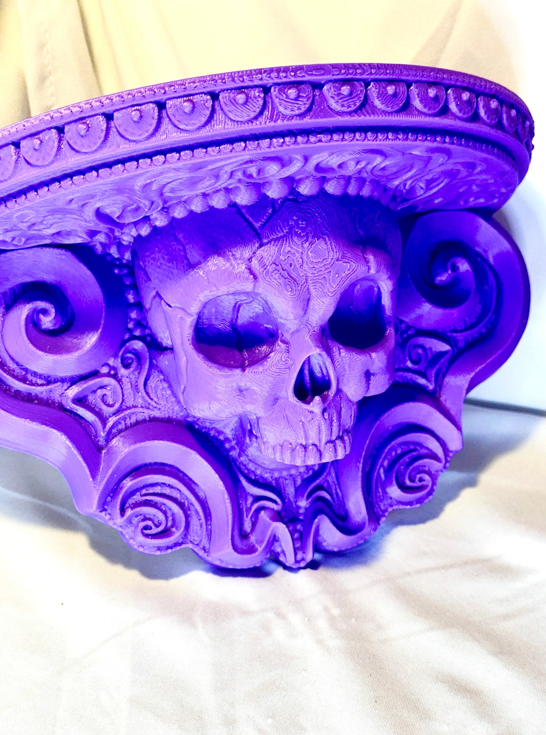 3D Printed Skull Shelf: Gothic Home Decor, Halloween Decoration - Etsy