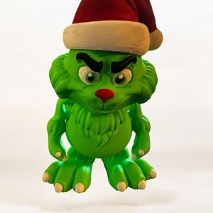 Flexi Grinch Posable Dr. Seuss 3D Printed Decoration Unique Home Decor ...
