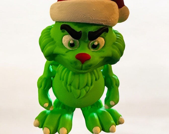 Flexi Grinch Posable Dr. Seuss 3D Printed Decoration Unique Home Decor ...