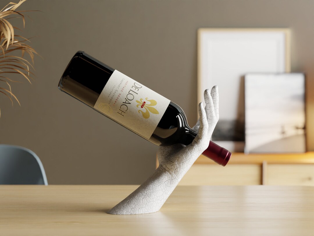 Vino Grace Elegance Wine Holder, 3D Printed Decorative Gravity Bottle ...