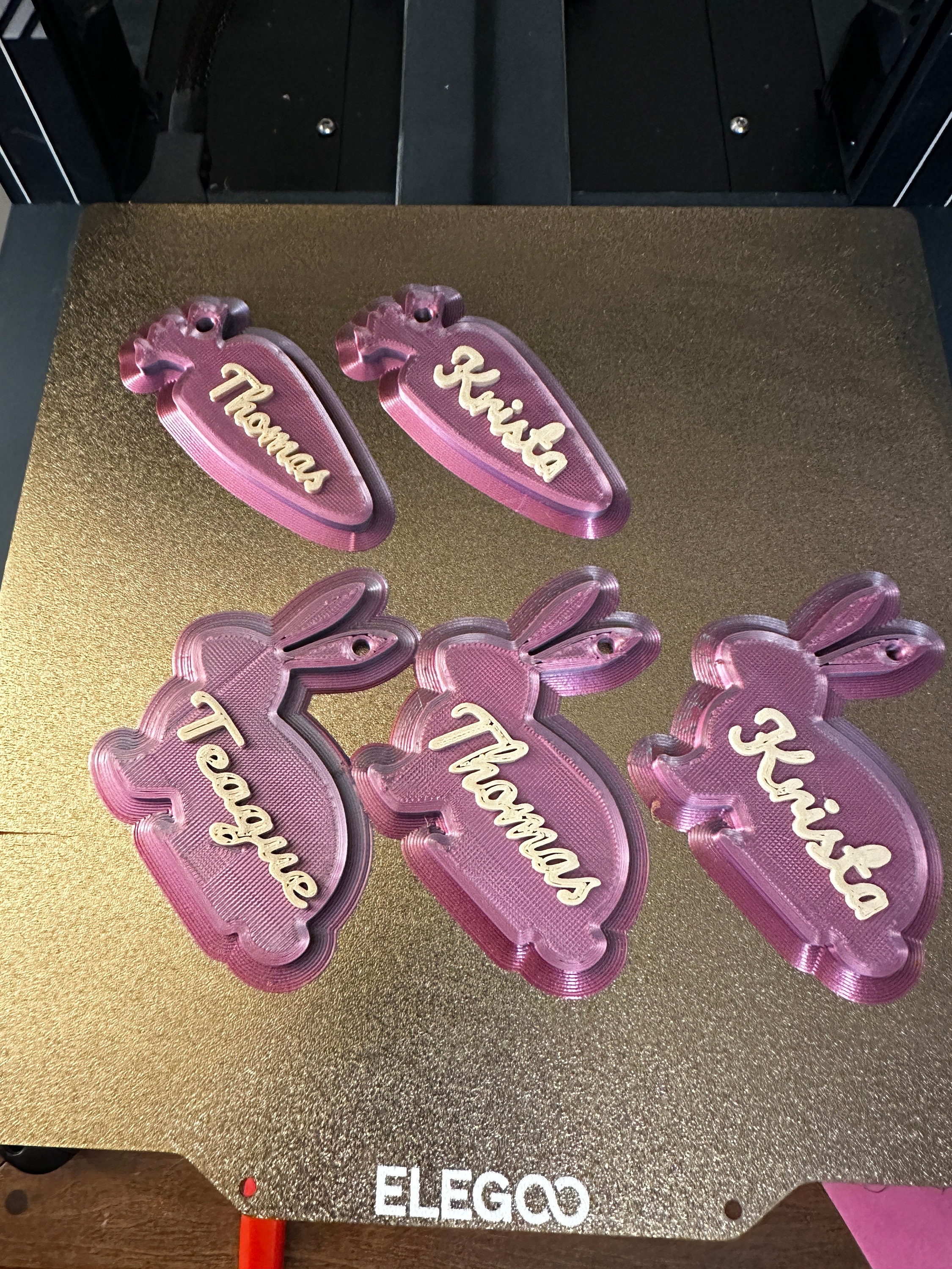 Custom 3D Printed Easter Tag, Custom Easter Basket Tag, Personalized Easter Tag, Easter Bunny ...