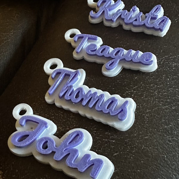 3d Printed Nametag Keychain - Etsy