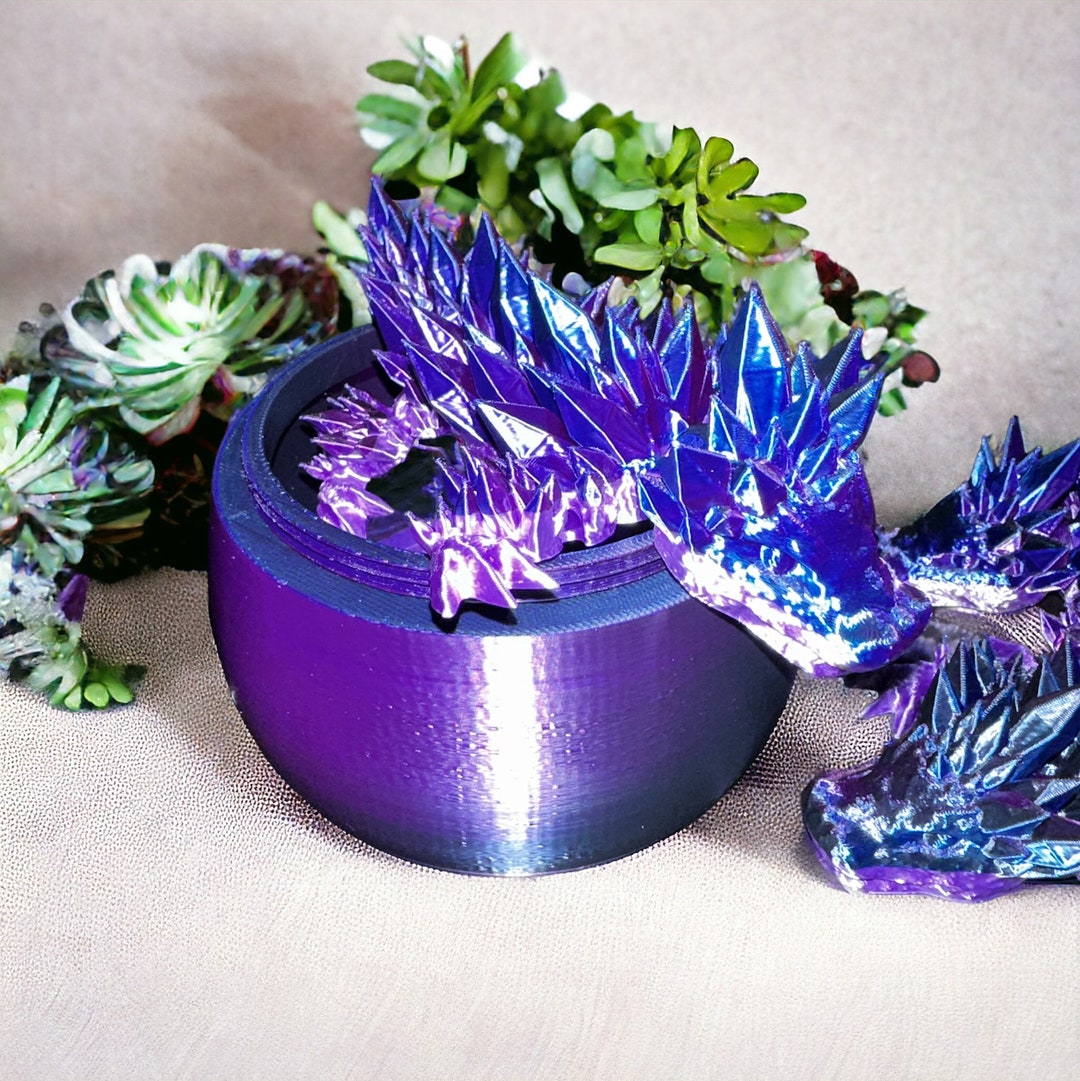 Baby Crystal Dragon Mystery Egg 3D Printed Quartz Crystal Dragon ...