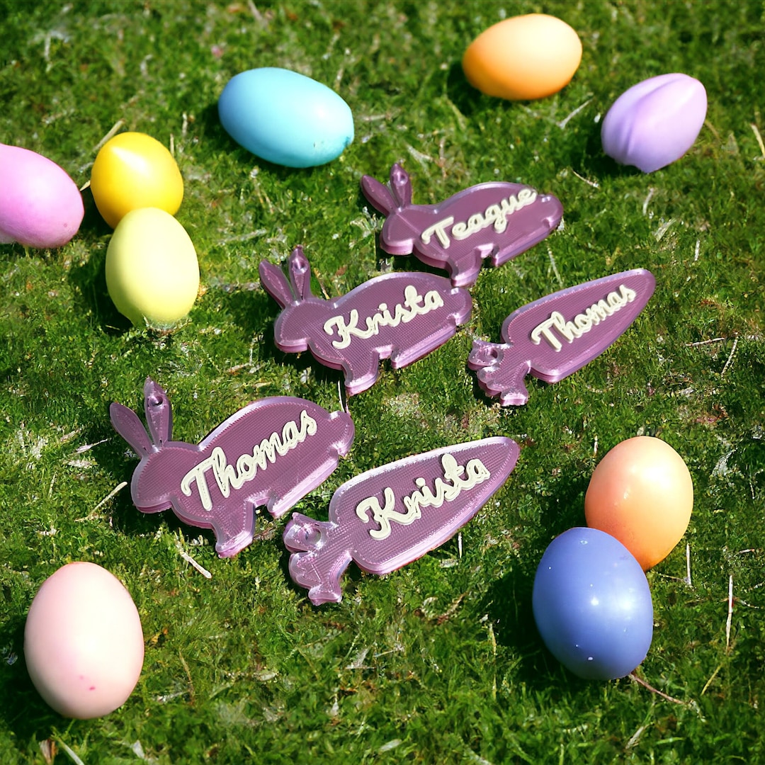 Custom 3D Printed Easter Tag, Custom Easter Basket Tag, Personalized ...
