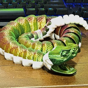 Articulated Flexi Viper 3D Printed Snake Fidget Creation, Pit Viper ...