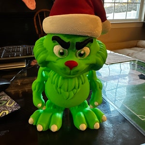 Flexi Grinch Posable Dr. Seuss 3D Printed Decoration Unique Home Decor ...