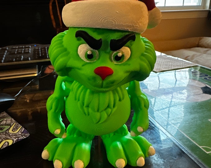 Flexi Grinch Posable Dr. Seuss 3D Printed Decoration Unique Home Decor ...