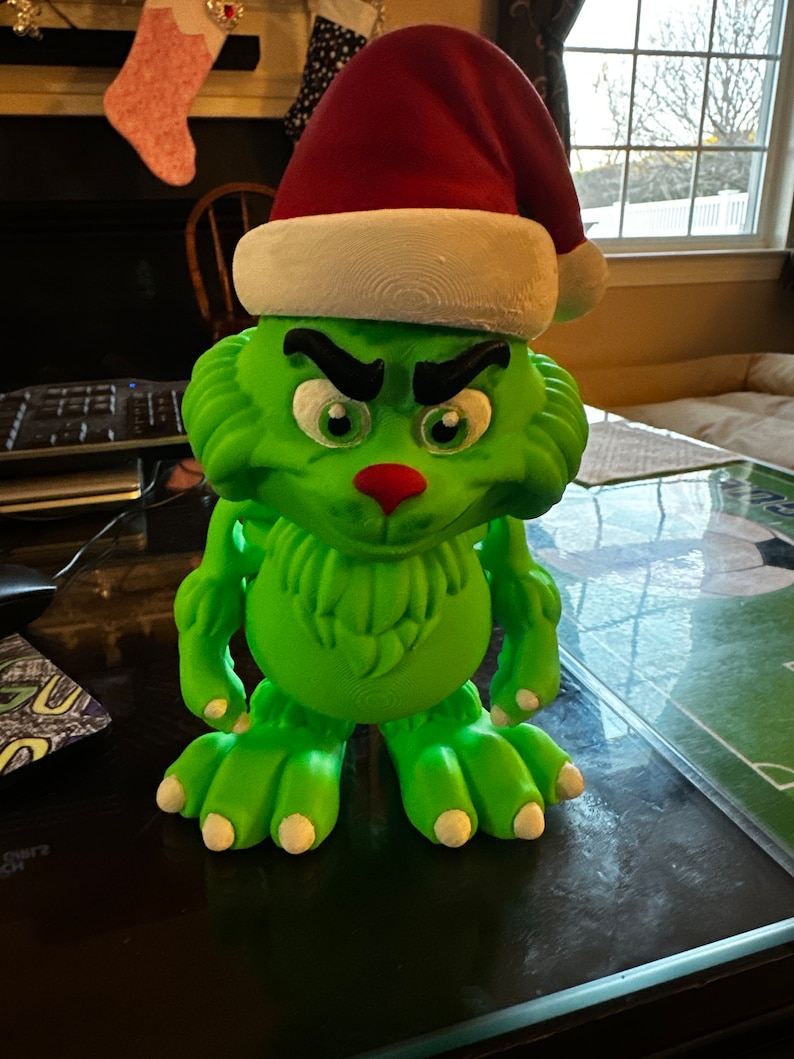 Flexi Grinch Posable Dr. Seuss 3D Printed Decoration Unique Home Decor ...