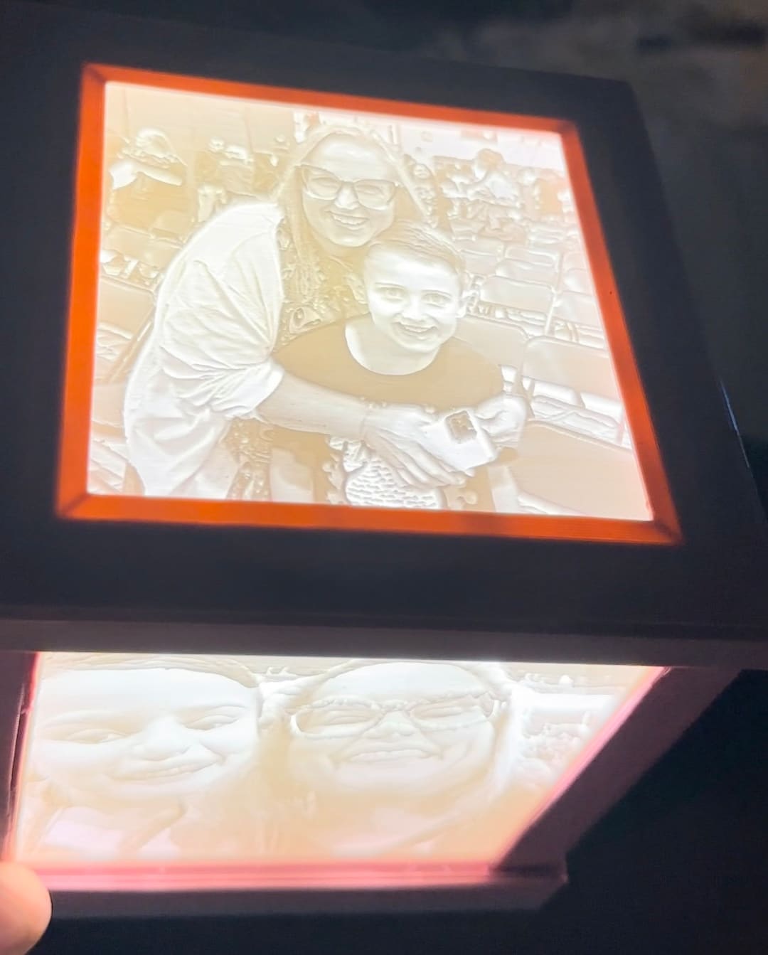 3D Printed Custom Light Box Personalized Lithophane Lamp Night Light ...